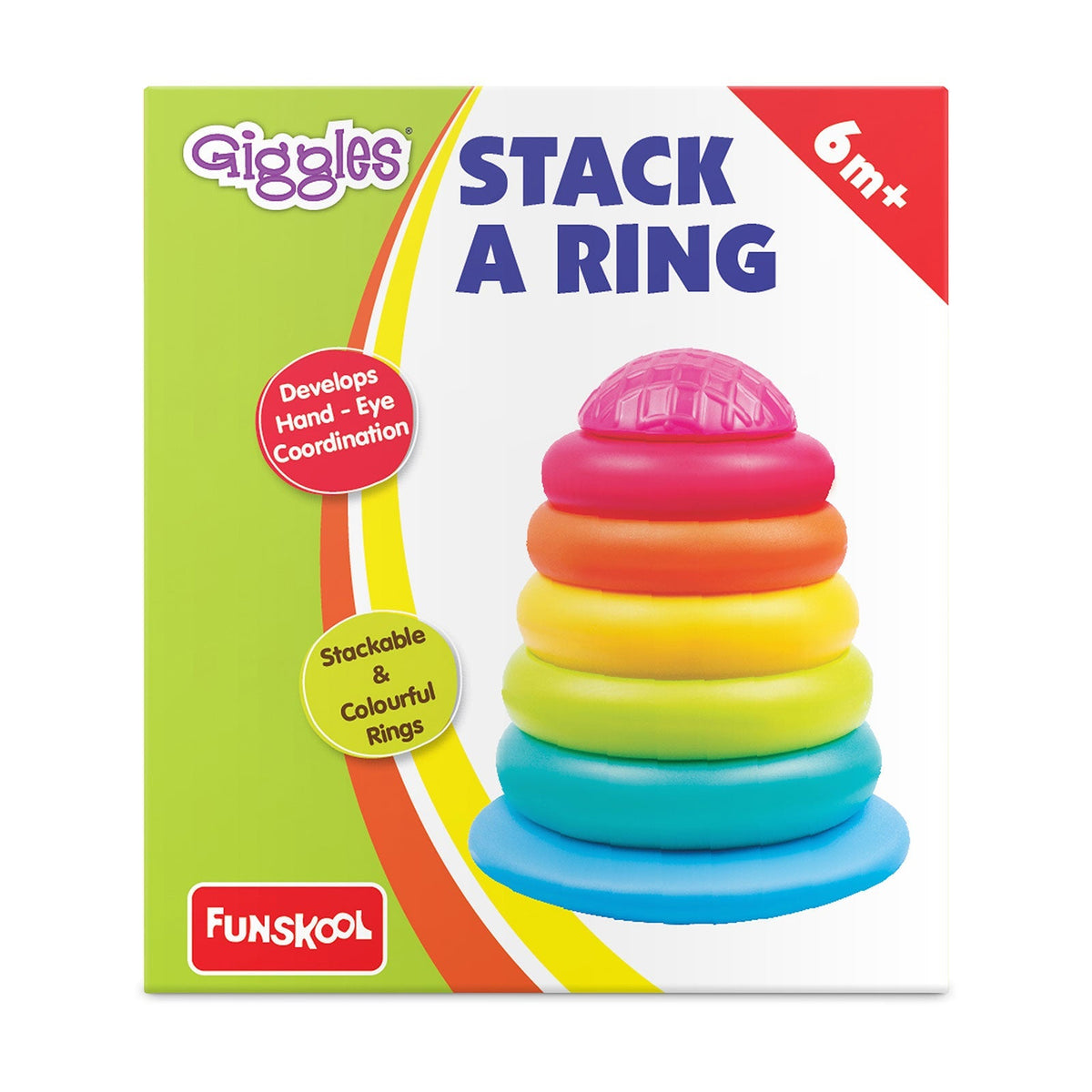 Funskool Giggles Stack a Ring Multicolor Age- 6 Months & Above – PeekabooUgandaStore