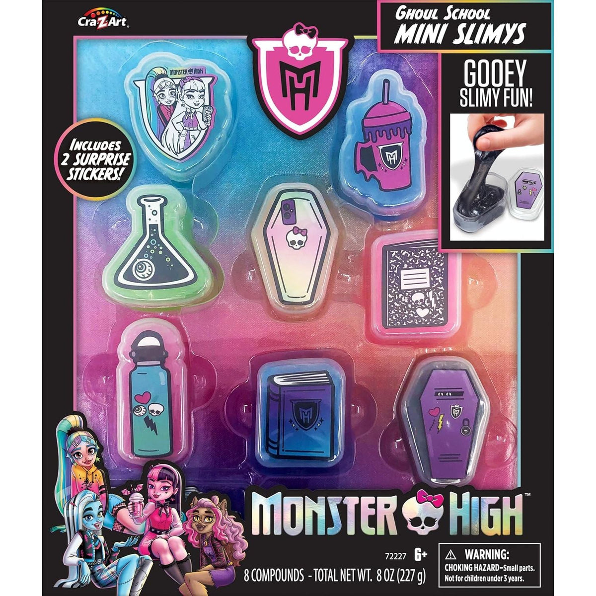 Cra-Z-Art Monster High Mini Mania Chemical Compounds Slimes Age- 6 Yea ...