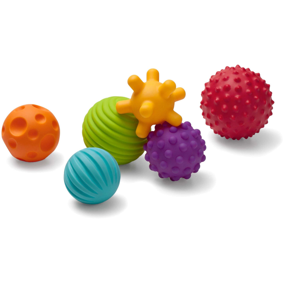 Infantino Bright Textured Balls Set of 6 Multicolor Age- 6 Months & Ab ...