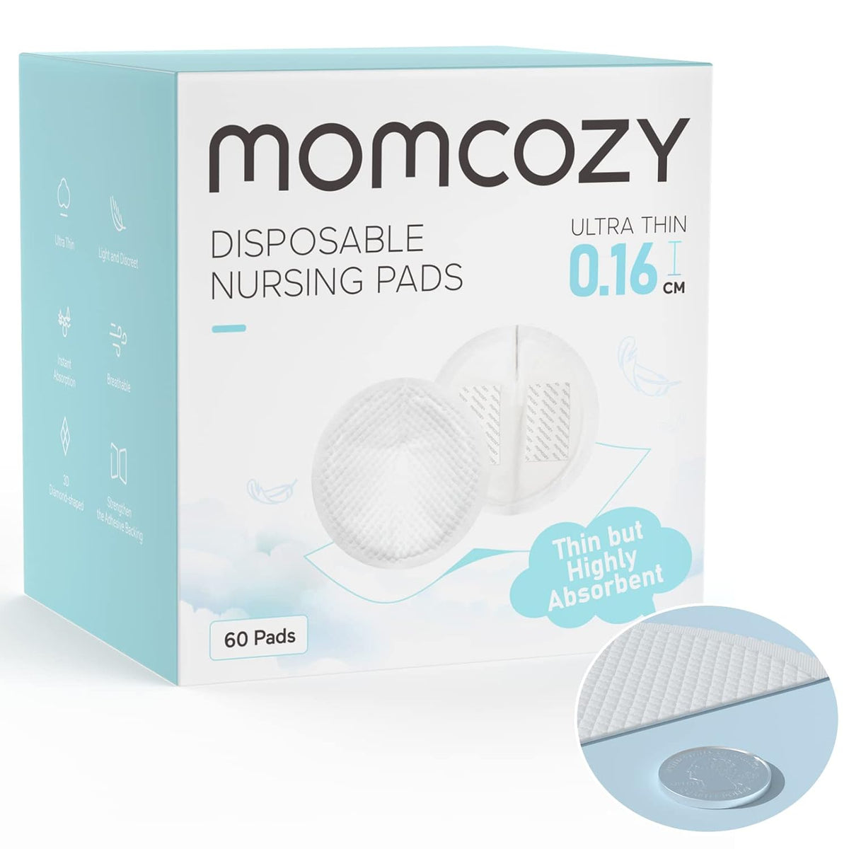 Momcozy Ultra-Thin Disposable Nursing Pads-60PCS – PeekabooUgandaStore